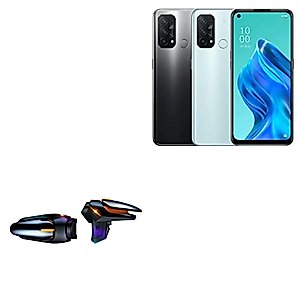 BoxWave Gaming Gear Compatible With Oppo Reno 5A - Touchscreen QuickTrigger Auto, Trigger Buttons Autofire Gaming Mobile FPS - Jet Black
