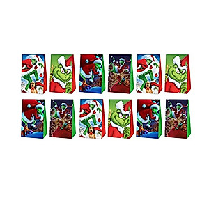 NA 24pcs Grinch Goody Bags Christmas Gift Bags for Grinch Birthday Party Decorations Supplies Decor