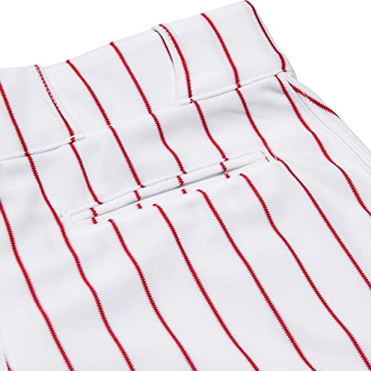 CHAMPRO Men' Triple Crown Knicker Style Baseball Pants with Knit-in Pinstripes and Reinforced Sliding Areas White,scarlet ,Large