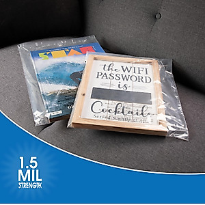 Spartan Industrial - 9” X 12” (100 Count) Self Seal Clear Poly Bags with Suffocation Warning for Packaging, T Shirts & FBA - Permanent Adhesive