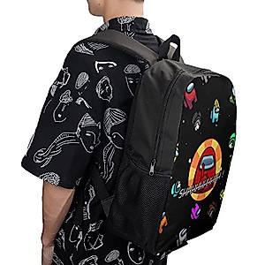 Game Backpack with Side Pockets Multifunction Laptop Bag Unique Book Bag Durable Travel Bag for Boy Girl Teen Adult