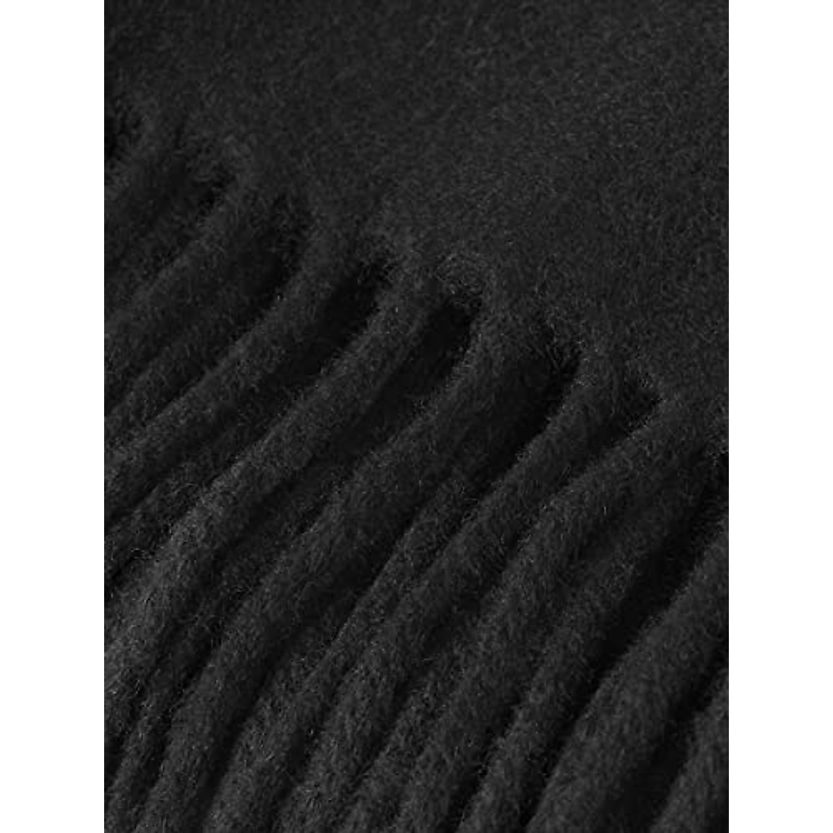 State Cashmere Throw Blanket with Decorative Fringe - Ultra Soft Accent Blanket for Couch, Sofa & Bed Made with 100% Inner Mongolian Cashmere - Crafted Home Accessories - (Black, 60"x50")