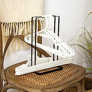 HAKDAY Portable Hanger Organizer Rack, 1PC Metal Hanger Stacker Black Hanger Caddy Hangers Storage for Closet Laundry Dry Cleaning Room