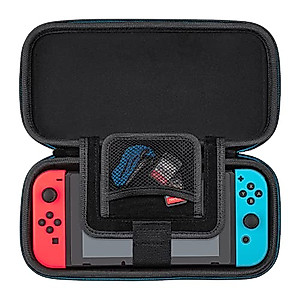 PDP Gaming Officially Licensed Switch Pull-N-Go Travel Case - Mario - Semi-Hardshell Protection - Protective PU Leather - Holds 14 Games & Controller - Works with Switch OLED & Lite - Perfect for Kids