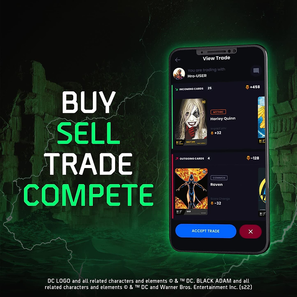 HRO DC Comics Unlock The Multiverse | Chapter 2: 8-Pack Premium Starter Box, Hybrid NFT Trading Cards, 58 Trading Cards Pack (10035891-0001)