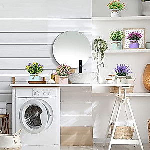 CEWOR 6pcs Fake Potted Plants Small Faux Plants Indoor Artificial Flowers Outdoor in Macaron Pot, Desk Plants for Home Indoor Bathroom Kitchen Shelf Office Decor