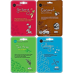 celavi Face Mask Set Korean Beauty Essence Facial Paper Sheet Mask Korea Skin Care Moisturizing 12 flavors (New) K-Beauty Skincare 12 masks in a pack Made in Korea