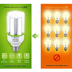 DJDTDTY Amazon High Brightness LED Light Bulb，30W LED Corn Light Bulb, E26 E39 Base LED Corn Lamp, 5000 Lumen 5000K Daylight 100V~277V Corn Cob Light Bulb for Indoor Outdoor (30 Watts, 1 Pack)