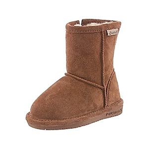 BEARPAW Baby Emma Zipper Mid Calf Boot, Hickory, 7 M US Toddler