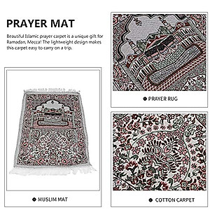 ABOOFAN 1 Pc Muslim Prayer Mat Mosque Comfortable Prayer Rug Portable Prayer Rug