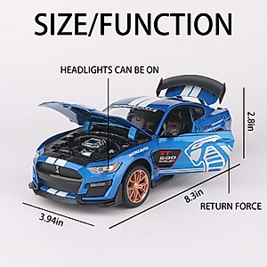 JACKIEKIM 1:24 Alloy Pull Back Car Diecast Model Truck for Forte Mustang,Collection, Mini Simulation Vehicles Toys for Kids,Boyfriend,Young Peoples Gift（Black）