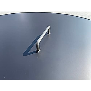 Flat Snuffer Cover One Piece- Round, Square, or Octagonal- Galvanized Metal with 2 Handle (Round, 42 inch)