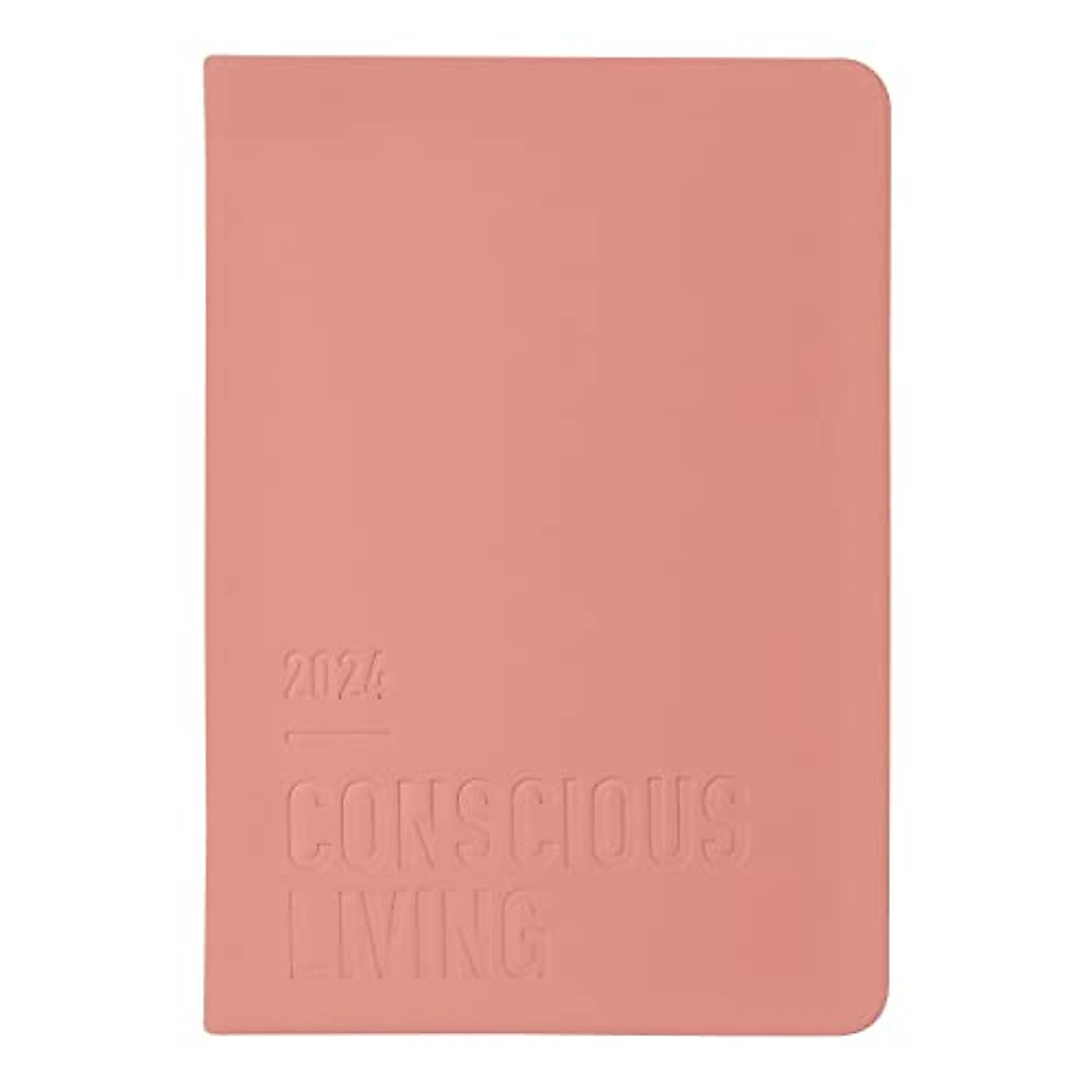 Letts Conscious Weekly/Monthly Planner, 12 Months, January to December, 2024, Sewn Binding, A5 Size, 8.25" x 5.875", Multilingual, Clay (C082397-24)