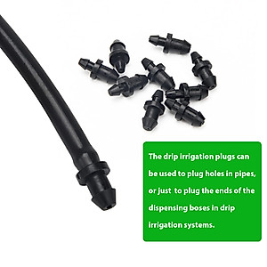 150 Pieces Drip Irrigation End Plugs Coolrunner Goof Plugs for Drip Irrigation Black Plug Drip Irrigation Tube End Closure Irrigation Garden Lawn Supplies