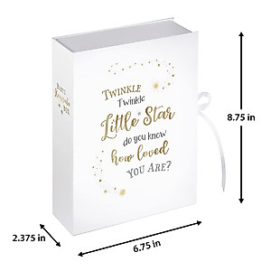 Lillian Rose Large Twinkle, Twinkle Baby Keepsake Box, White