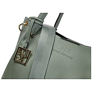 A|X Armani Exchange Women's Medium Woven Shopping Bag, Magnesium, OS