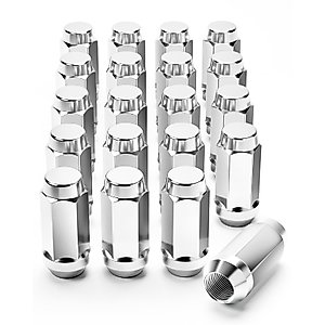 OMT 1/2x20 Lug Nuts, 1/2''-20 Wheel Lug Nuts Compatible with Ford Explorer Jeep Grand Cherokee Wrangler Liberty Commander Lincoln MKX and More, Set of 20
