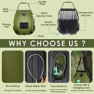 FUN ESSENTIALS Solar Shower Tent Kit, 2 Pcs, Instant Pop Up Privacy, 5 Gallon Solar Shower Bag, Sun Canopy Beach Outdoor Camp Privacy Tent, Easy Set Up, Foldable