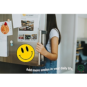 12" Smiley Face Murals Wall Decal Sticker Vinyl Smile Wall Decals Removable Peel and Stick Wall Stickers for Interior Car Window Laptop Luggage Baggage