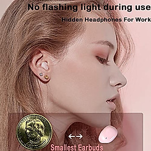 Xmenha Smallest Invisible Earbuds Hidden Discreet for Work Bluetooth Invisible Hidden Headphones Mini Micro Sleep Tiny Low Profile Earbuds for Small Ears