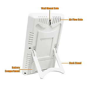 Urageuxy Digital Indoor Temperature Monitor Wireless Outdoor Thermometer Sensor up to 300ft 24H Min Max Records Ideal for Patio Garden Room