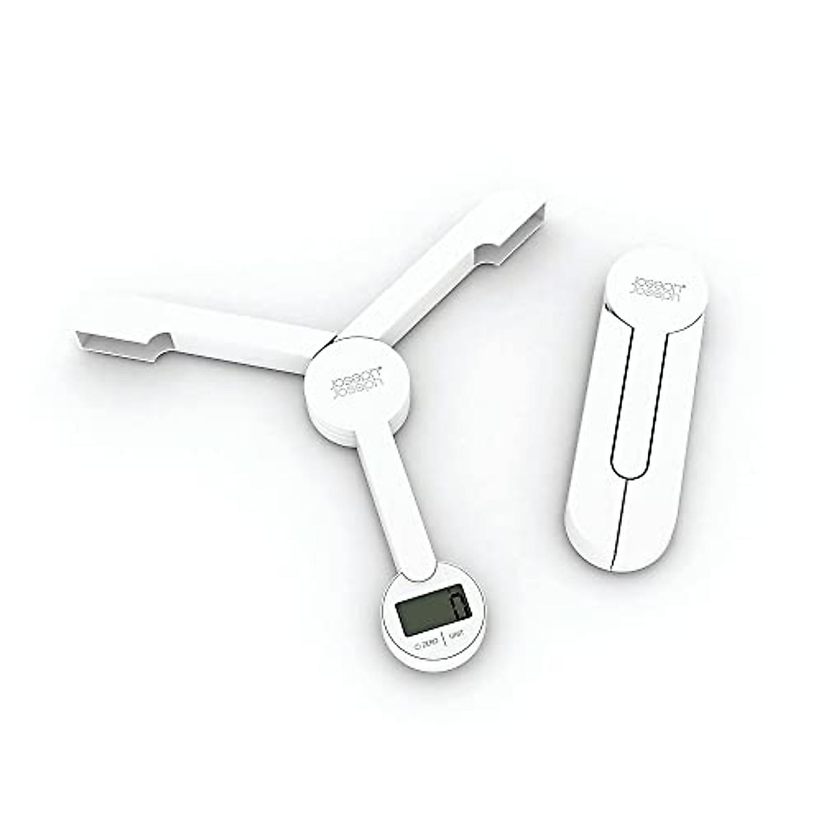 Joseph Joseph 40071 TriScale Compact Folding Digital Kitchen Food Scale, White