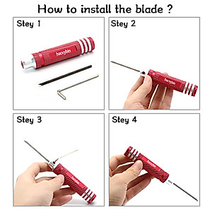 Prime Model Scriber Model kit Resin Carved Scribe Tool line Hobby Cutting Tool Chisel 5 Blades for RC Car/Drone Repair