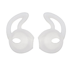 ALXCD Ear Gel for iPhone Earpods, Ear Buds Tips, 4 Pair Anti-Slip Soft Silicone Replacement Earbud Tips for Earphone of iPhone7 SE 6s iPhone 6s Plus 5s [Sport](Black/Clear/Blue/Orange)