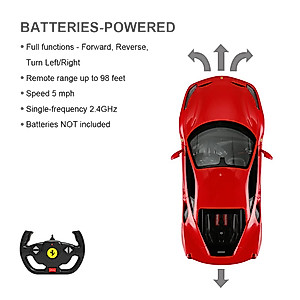 RASTAR Ferrari 488 GTB Model, 1/14 Scale Ferrari Remote Control Car for Boys 8-12 - RED