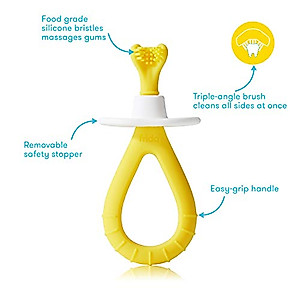 Grow-with-Me Training Toothbrush Set | Infant to Toddler Toothbrush Oral Care for Sensitive Gums by Frida Baby