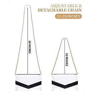 Vorspack Clear Bag Stadium Approved - Cute Clear Purse for Women PVC Clear Crossbody Bag for Sports Concert Festival - Black