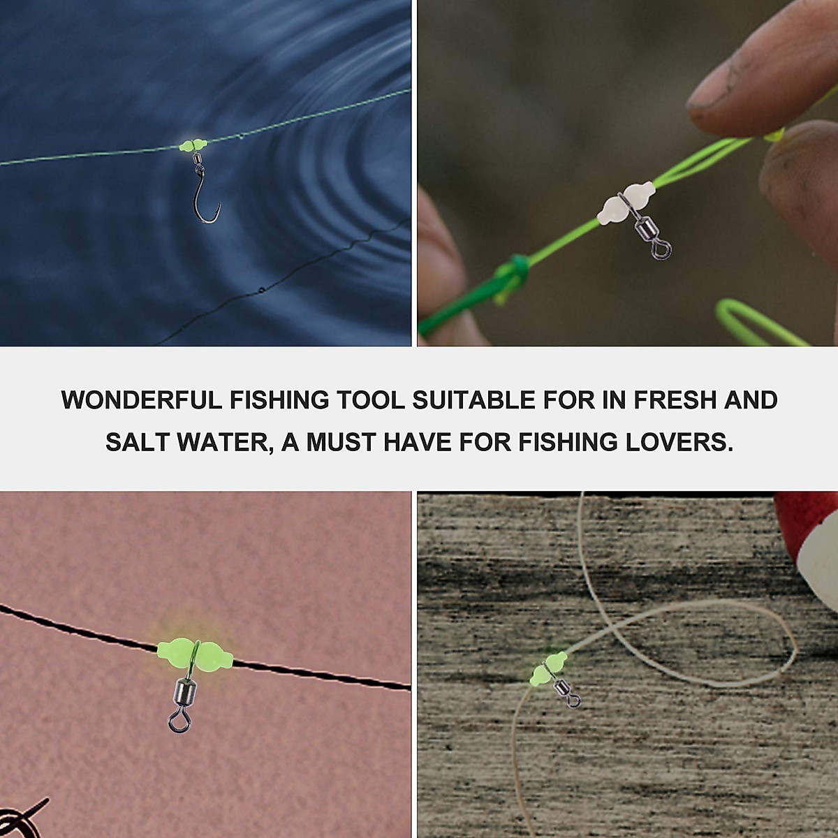 BESPORTBLE Luminous Gourd Swivel Luminous Swivels Connector Fishing Swivels Connector Fishing Barrel Swivel Fishing Rolling Swivels Tackle Accessories Fishing Hooks Contactor