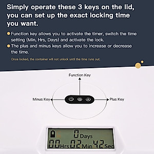 Tcoivs Timed Lock Box, Phone Lock Box with Timer, 6.5" Time Lock Safe, Time Locking Container for Cell Phone, Snacks and Other Tempting Items