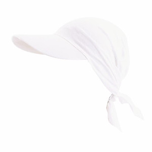 4 Pieces Womens Brim Bandana Scarf Cap Sun Visor with Pre-Tied Turban Headscarf Head Cover Scarf Wrap Beach Outdoor Hat