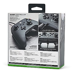 PowerA Wired Controller For Xbox Series X|S - Black, Gamepad, Video Game Controller Works with Xbox One