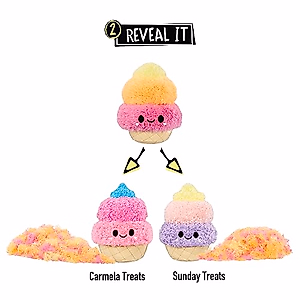 Fluffie Stuffiez Ice Cream Small Collectible Feature Plush - Surprise Reveal Unboxing with Huggable ASMR Fidget DIY Fur Pulling, Ultra Soft Fluff
