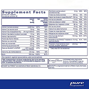 Pure Encapsulations PreNatal Nutrients | Multivitamin Supplement to Support Pregnancy, Lactation, and Maternal/Fetal Health* | 120 Capsules