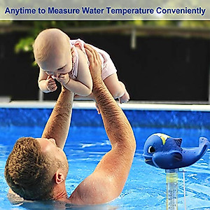 Blufree Pool Thermometer Floating, Shatter Resistant, Indoor Outdoor Thermometer Pond Water Thermometer for Swimming Pools, Spas, Hot Tubs, Aquariums & Pond