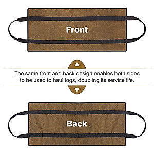 GASPRO 2 Pieces Firewood Accessories - 8FT Firewood Log Rack with Cover and 40 x 18inch Canvas Wood Carrying Bag