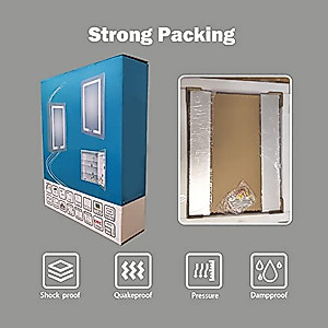 ES-DIY Lighted Medicine Cabinet with Mirror 24 x 30 Inch, Recessed or Surface Mount led Medicine Cabinet, 2 Outlets, Defog, Stepless Dimming,Medicine Cabinet Color Temper 3000K-6400K,Left Hinge