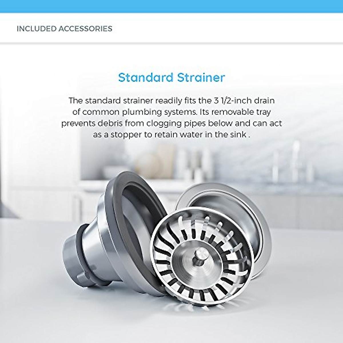 US1022T Topmount Double Equal Bowl Stainless Steel Sink, Ensemble