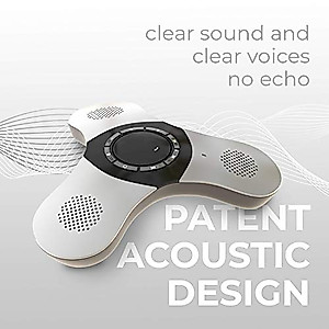 Skywin 1 Pack Bluetooth Conference Speaker with Microphone - Wireless Conference Call USB Speakerphone for Mobile Phone and Computer, High Sensitive Omnidirectional 360° with Noise Canceling