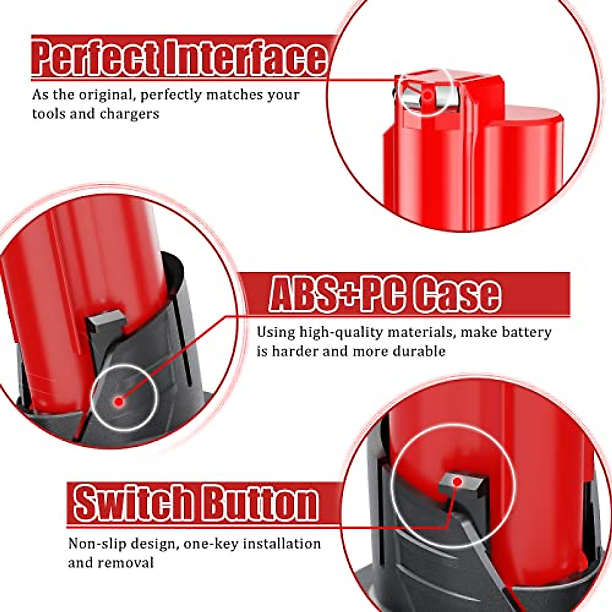 Upgraded 7.0Ah 2Pack M12 Battery for Milwaukee 12V battery for Milwaukee M 12 Lithium-ion Battery 48-11-2460 48-11-2412 48-11-2401 48-11-2440 Battery for 12 Volt High Output M12 XC Tool Battery Pack
