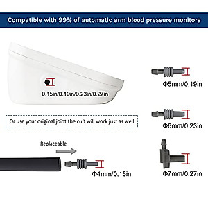 Extra Large Blood Pressure Cuff, ELERA 9”-20.5” Inches (22-52CM) XL Replacement Cuff for Big Arm, Compatible with Omron BP, Cuff Only