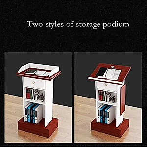 MObyat Lectern Podium Stand,Lectern Meeting Room Floor Lecture Table Teacher Podium Table for Company Campus