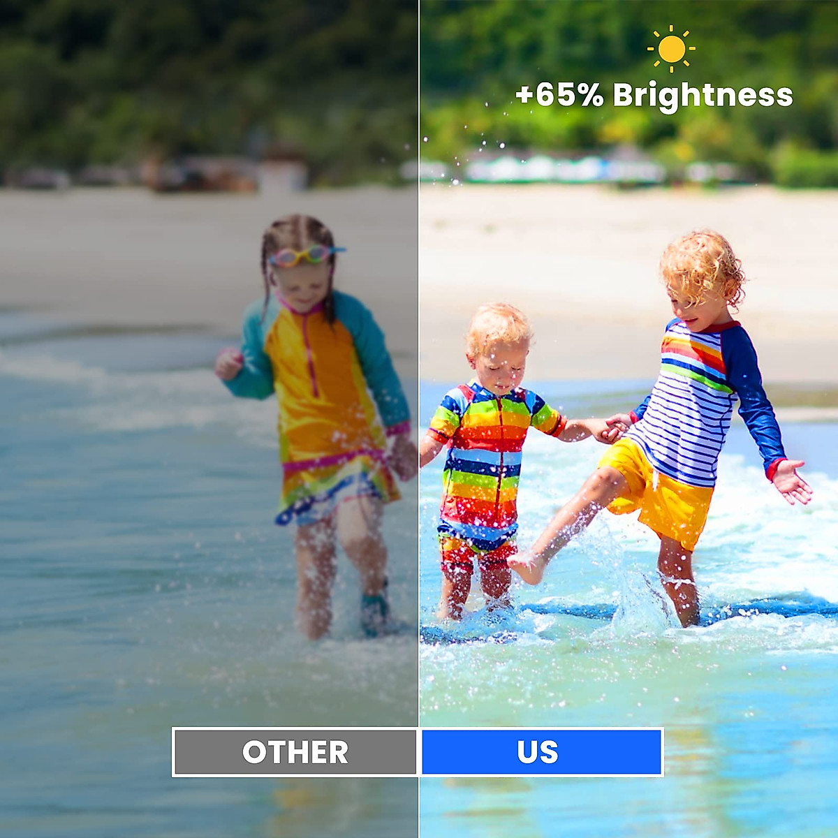 Projector, Portable Outdoor Projector with 1080P HD Movie and 240” Display Support, WiFi Video Projector for Home Theater, Compatible with TV Stick, Laptop, Tablet, iPhone, Android