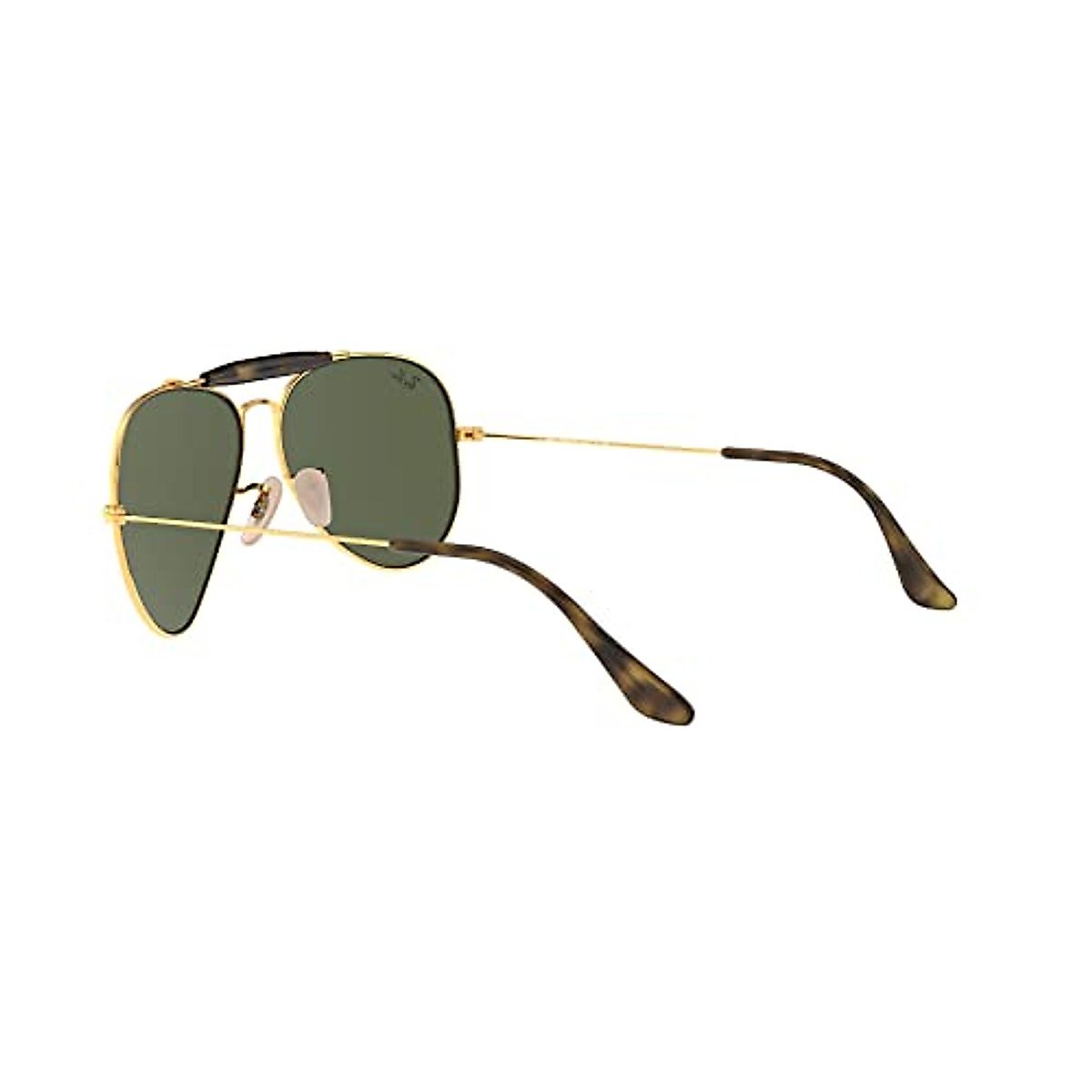 Ray-Ban RB3029 Outdoorsman II Aviator Sunglasses, Gold/G-15 Green, 62 mm