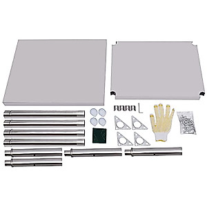 KOLHGNSE Stainless Steel Prep Table NSF 24 x 18 Inches, Commercial Heavy Duty Food Prep Worktable with Undershelf for Restaurant, Home and Hotel