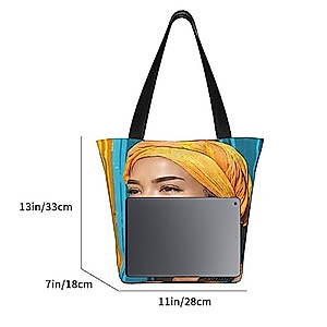 ZimiZu Singer Jhenes A-ikos Reusable Grocery Shopping Bags, Tote Bag Storage Casual Handbag For Shopping Beach Travel Work