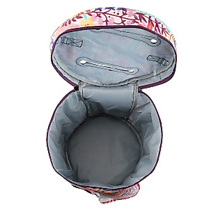 KOKNIT Durable Yarn Storage Tote, Yarn Organizer Crochet Bag with Knitting Accessories Pockets for Beginners and Craft Lovers, Slits on Top to Protect Wool and Prevent Tangling